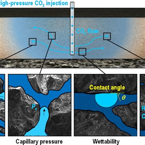 Schematic Illustration Of The Multiphase Flow Processes During Co2 Download Scientific Diagram
