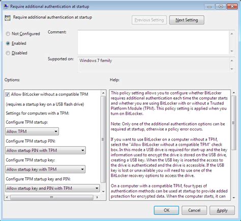 Windows 7 Enable BitLocker On A Drive Without TPM IT Support Guides