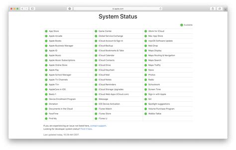 Best Practice Apple Being Transparent About Their System Status Polle De Maagt