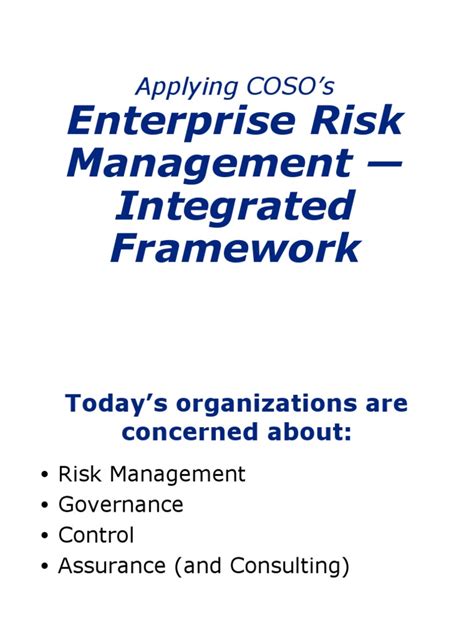 Coso Framework Pdf