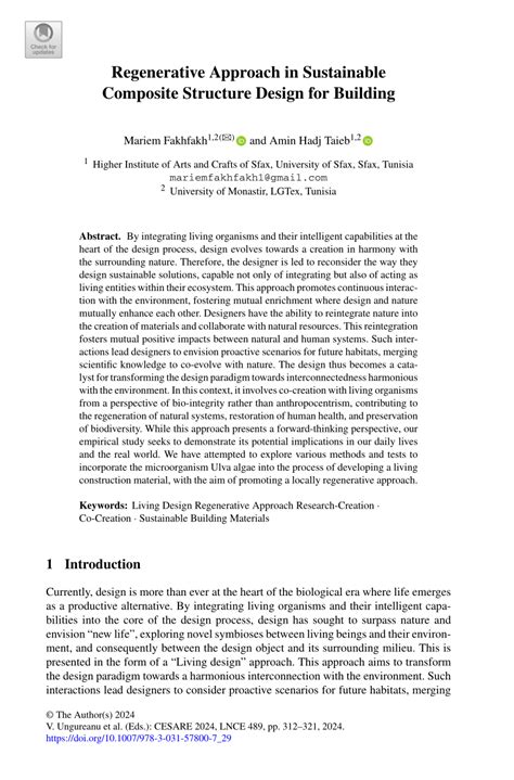 Pdf Regenerative Approach In Sustainable Composite Structure Design For Building