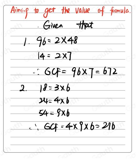 Solved A Find The Gcf Using Continuous Division Method Or Ladder