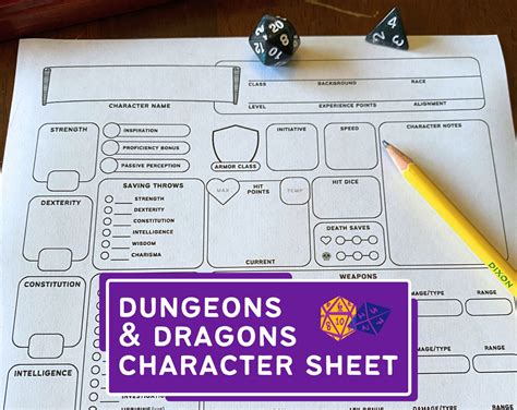 Dnd 5e Character Sheet And Spell Sheets Printable Pdfs For Dungeons And