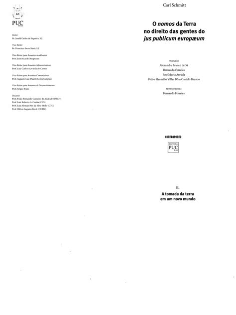 Carl Schmitt O Nomos Da Terra Parte Ii 2 3 E Parte Iii 1 Pdf