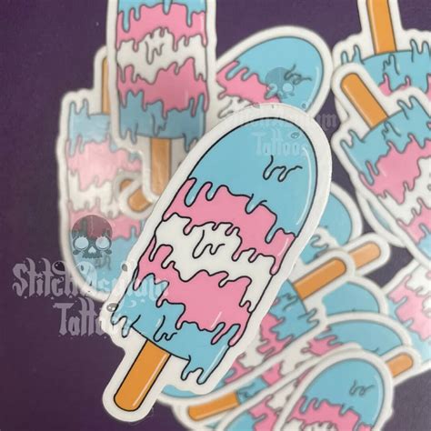 Vinyl Sticker Trans Pride Popsicle Flag Rights Representation Transgender Ts For Lgbtq Lgbt