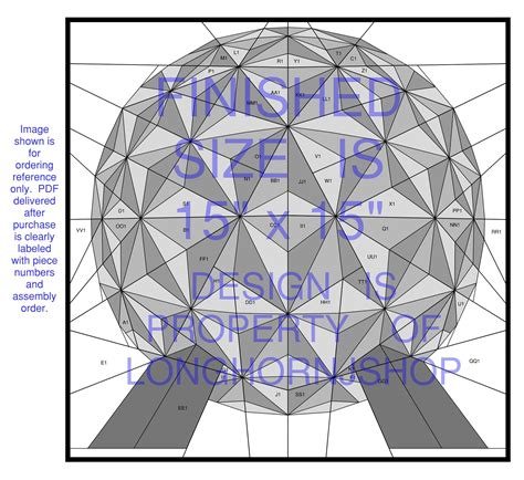 Geodesic Sphere Entrance Monument Foundation Paper Piecing Digital