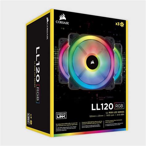 Corsair LL Series LL120 RGB 120mm Dual Light Loop RGB LED PWM Fan Computers Tech Parts