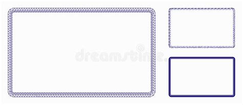 Double Rounded Rectangle Frame Vector Mesh Carcass Model And Triangle