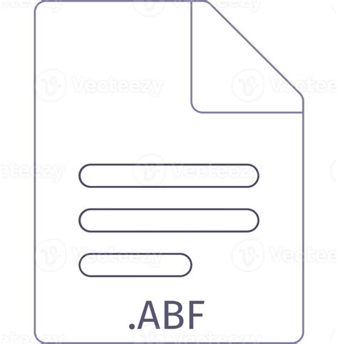Abf Black Empty Outline Doc Icon 65420153 Png
