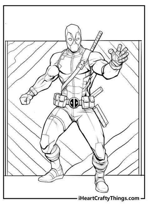 30 Free Deadpool Coloring Pages Easy Printable Pdf Sheets