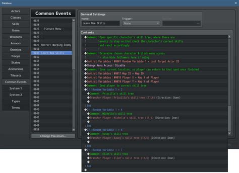 eventing a skill tree the official rpg maker blog