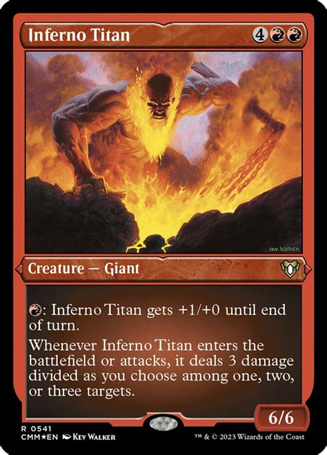 Inferno Titan Commander Masters Mtg Print