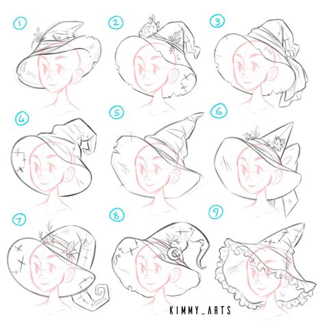 热门 Tumblr Drawing Witch Hat How To Draw Witch Hats Drawing Ideas