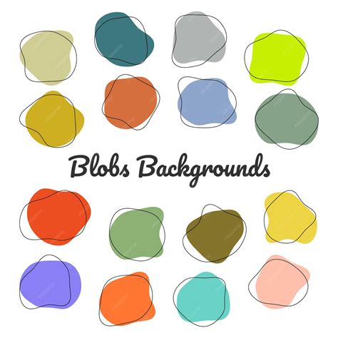 Premium Vector Blobs Vector Backgrounds Organic Amoeba Blobs