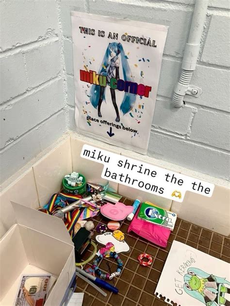 Miku Shrine In The Bathroom