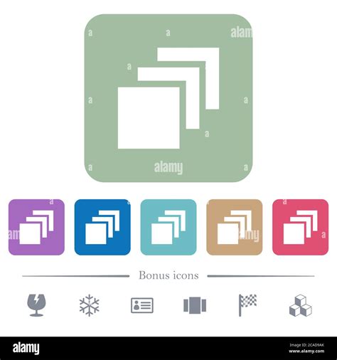 Multiple Canvases White Flat Icons On Color Rounded Square Backgrounds 6 Bonus Icons Included
