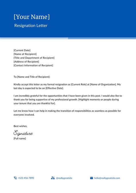 Free To Edit And Print Resignation Letter Templates Canva