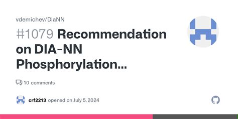 Recommendations On Dia Nn Phosphorylation Reports · Issue 1079