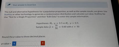 Solved The Null And Alternative Hypotheses For A Population