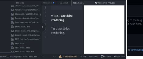 Asciidoc Preview In Pulsar Editor Opens Blank Window With No Text