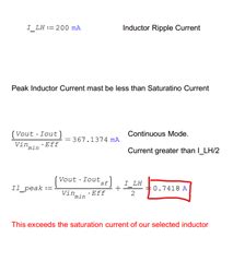 TPS Inductor Selection From WEBENCH Query Power Management