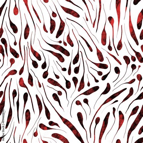 Seamless Abstract Textured Pattern Simple Background With Red Black White Texture Digital