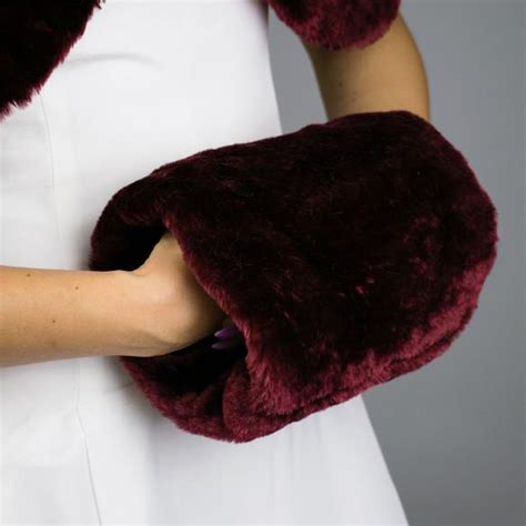 Minx Faux Fur Muff Winter Wedding Shrug Lining With Fur Warm Etsy