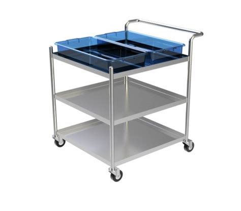 รถเข็นสแตนเลส 3 ชั้น เกรด304 หนา 1 2 มิล ขนาด 80 80 สูง 90 ซม