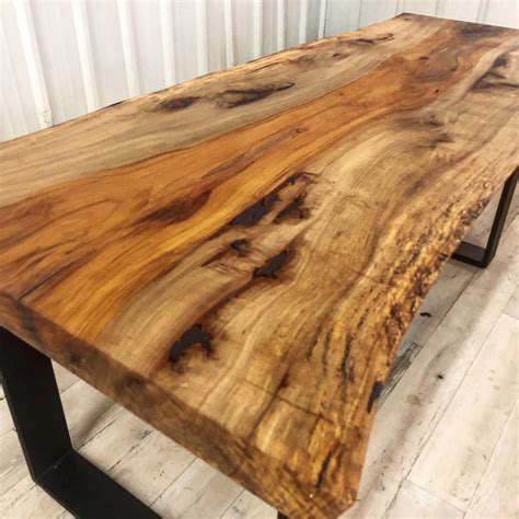 Pecan Live Edge Wood Table Live Edge Wood Table Pecan Wood Live