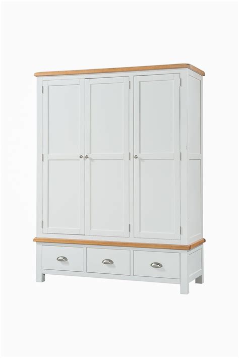 Exeter Painted 3 Door 3 Drawer Wardrobe Crediton Beds