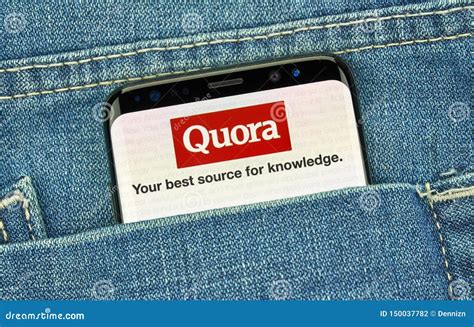 Quora Mobile App On Samsung S8 Editorial Photography Image Of Digital Internet 150037782