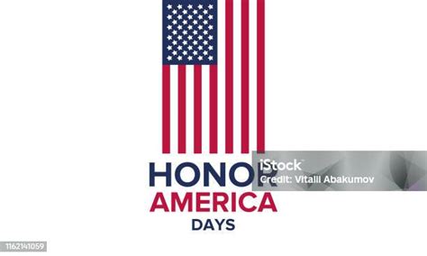 명예 아메리카 의 날 미국 애국 디자인 미국 국기입니다 국기날부터 독립기념일까지의 6월과 7월의 기간 포스터 인사말 카드 배너 및 배경 벡터 일러스트레이션 7월에 대한 스톡