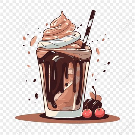 초콜렛 밀크 쉐이크 벡터만화상표클립 아트 Png 일러스트 무료 다운로드 Lovepik