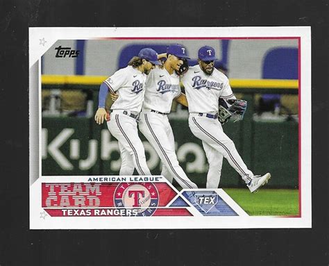 Free 2023 Topps Texas Rangers Team Card 292 Sports Trading Cards Auctions For