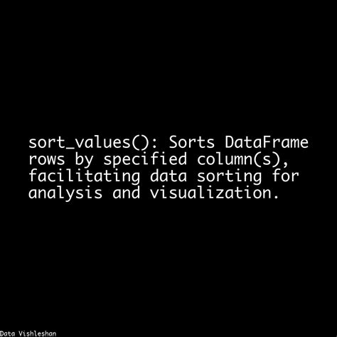 Data Vishleshan On Linkedin Sortvalues Sorts Dataframe Rows By Specified Columns
