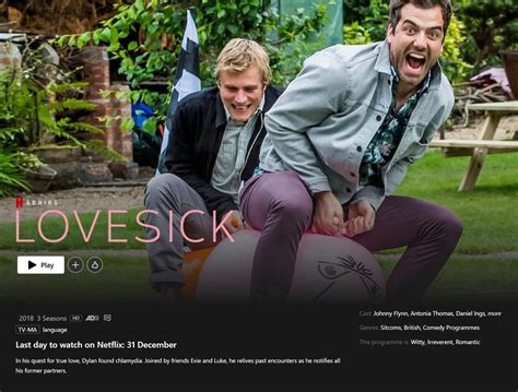 British Netflix Original Series Lovesick Leaving Globally In January 2025