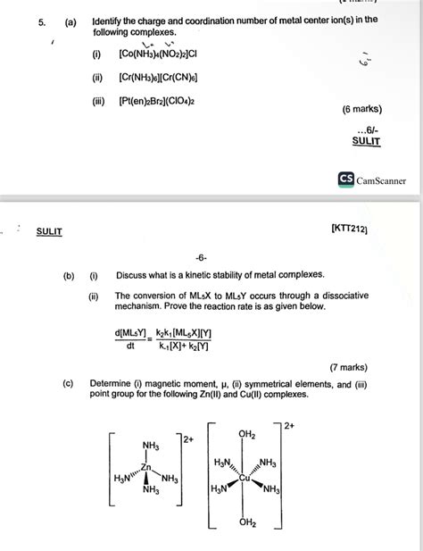 Solved A ﻿identify The Charge And Coordination Number Of