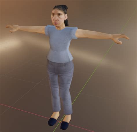 3d Low Poly Mature Woman By Joncrow
