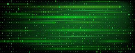 Green Binary Ones Zeros Code On Black Background Abstract Technology Binary Code Programming