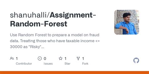 github shanuhalli assignment random forest use random forest to prepare a model on fraud data