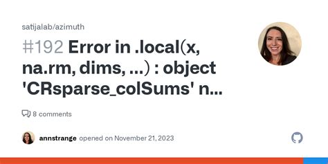 error in local x na rm dims object crsparse colsums not