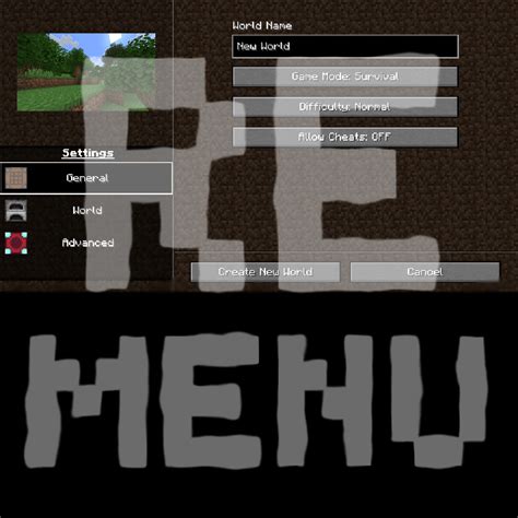 Reimagined World Menu Minecraft Mod
