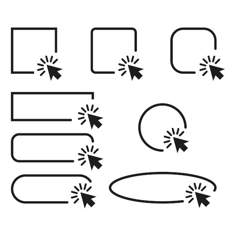Premium Vector Flat Mouse Arrow Geometric Shapes Computer Mouse