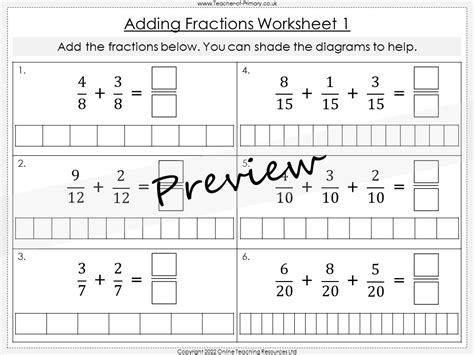 Adding And Subtracting Fractions Year 4 Teaching Resources