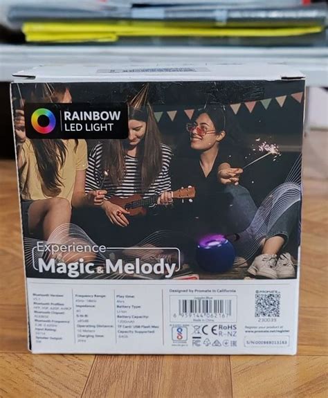 Promate Juggler Lumiflux Wireless High Definition Speaker Blue Audio Soundbars Speakers