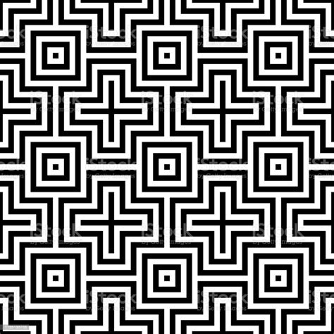 Seamless Op Art Vector Monochrome Pattern Stock Illustration Download Image Now Abstract