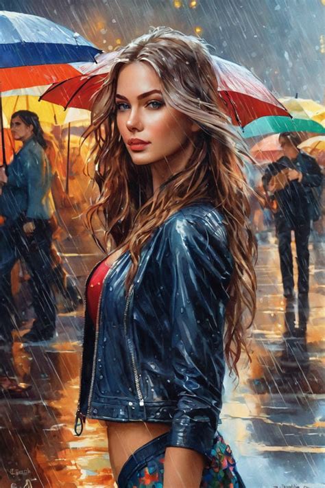 Hot Russian Girl With Beautiful Long Hair In Rain By Joes Playground