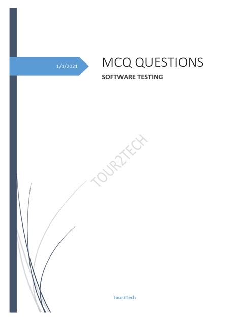 Mcq Questions Software Testing Download Free Pdf Software Testing Software Bug