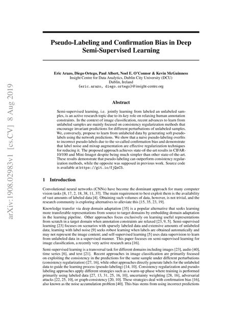 pseudo labeling and confirmation bias in deep semi supervised learning