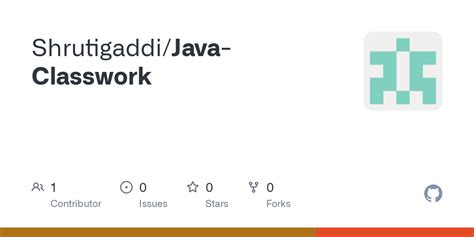 GitHub Shrutigaddi Java Classwork